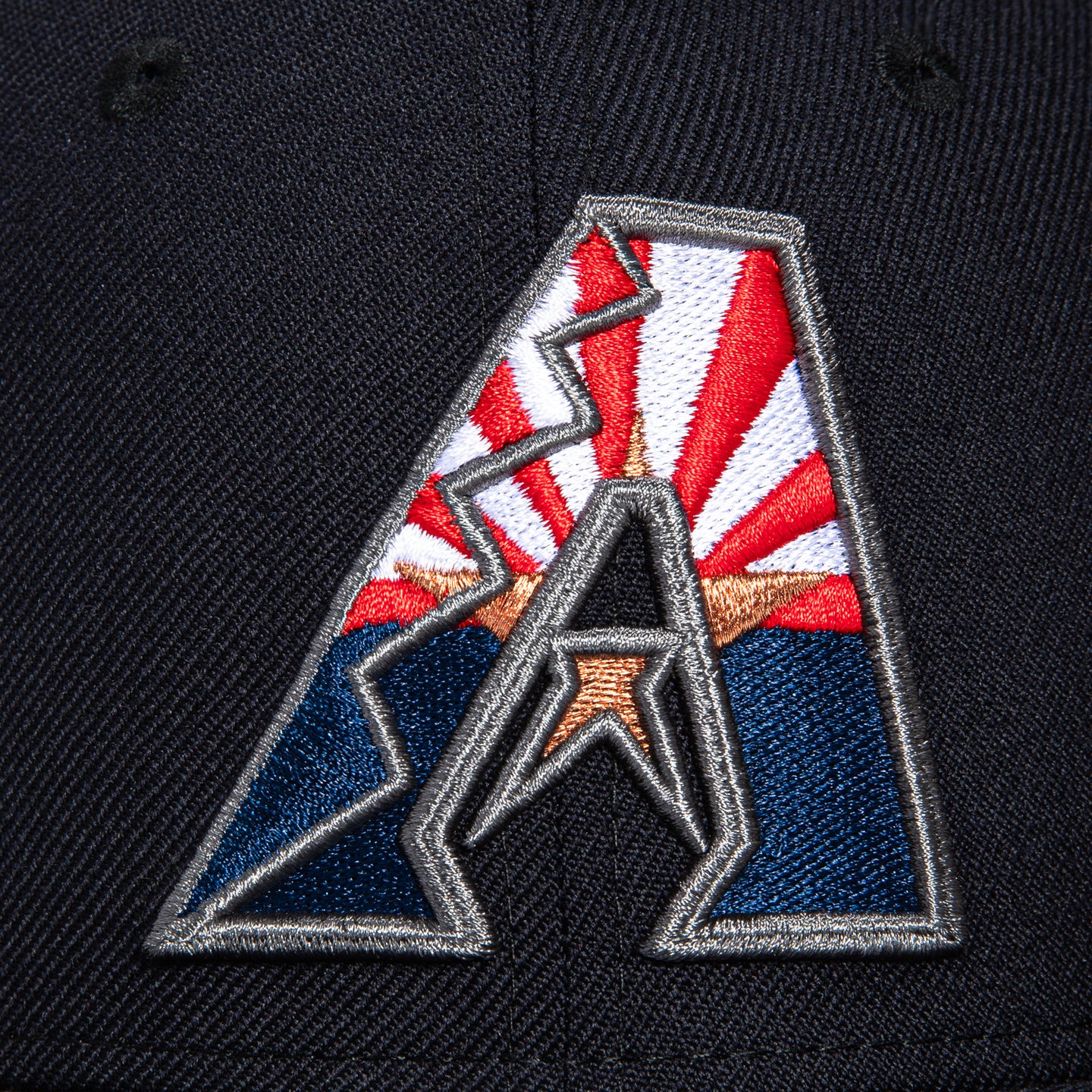 New Era 59Fifty Arizona Diamondbacks A Flag Hat - Navy, Red, Metallic ...
