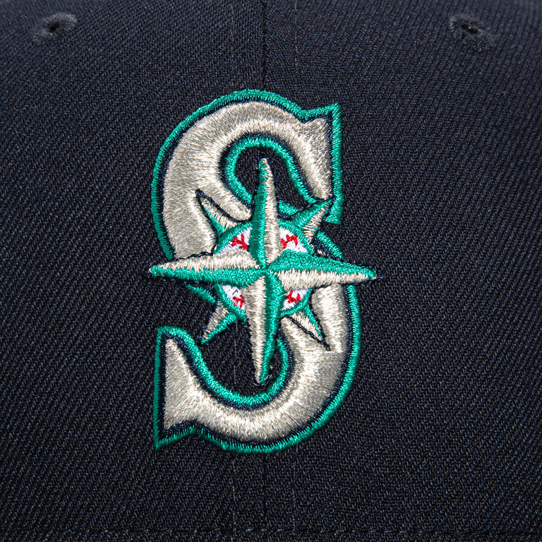New Era 9Fifty MLB Basic Seattle Mariners Snapback Game Hat - Navy ...
