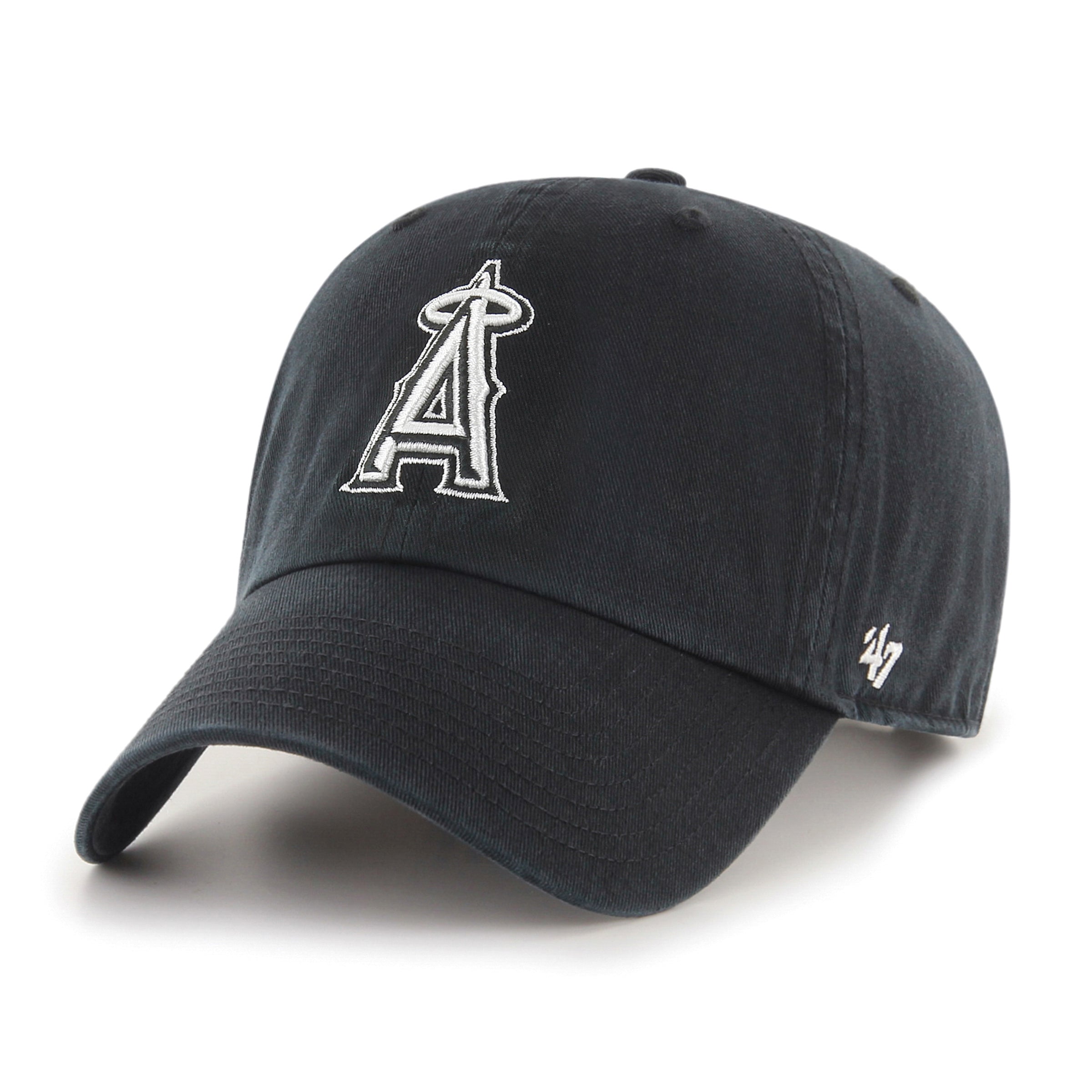 47 Brand Los Angeles Angels Cleanup Adjustable Hat - Black, White – Hat ...