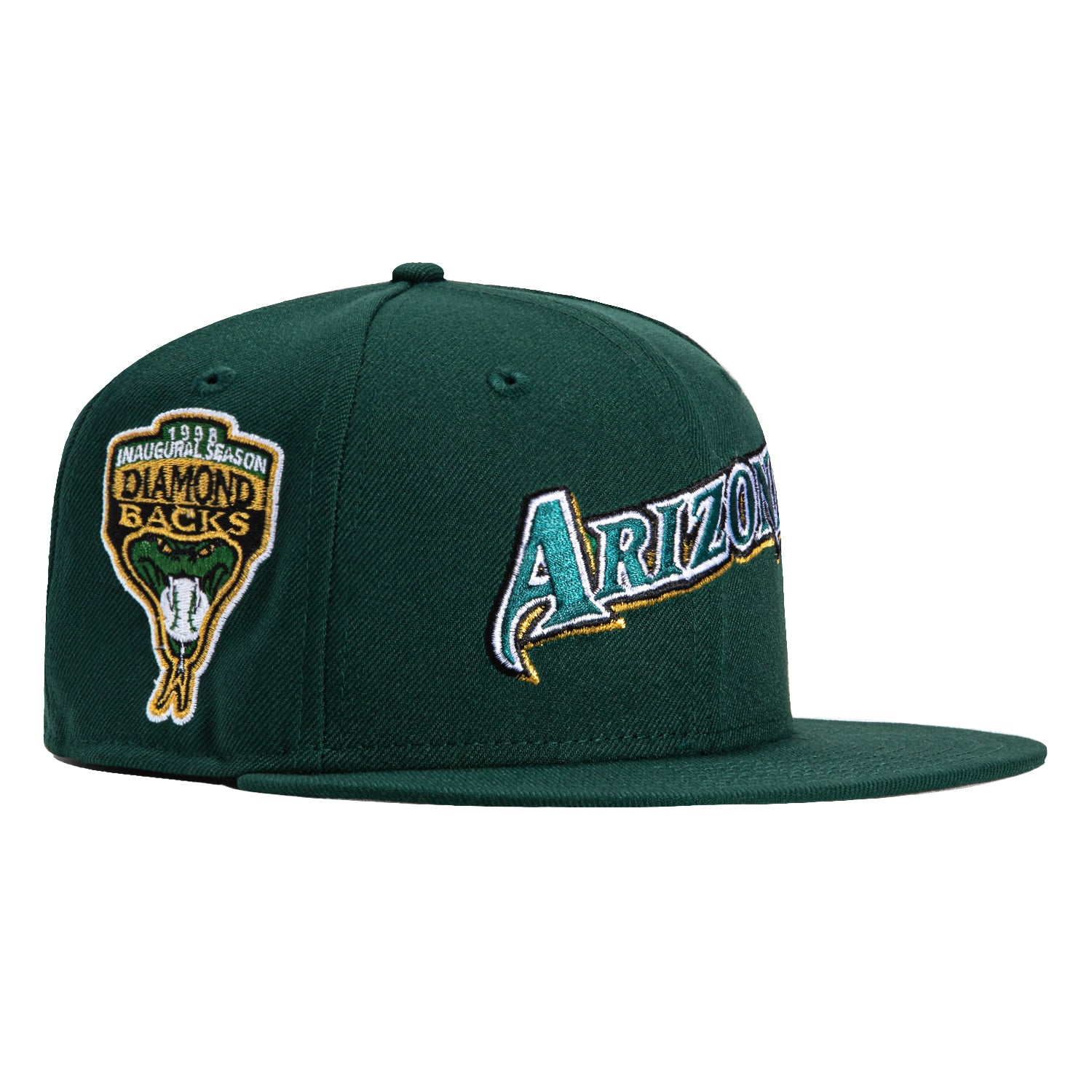 New Era 59Fifty Arizona Diamondbacks Inaugural Patch Word Hat - Green ...