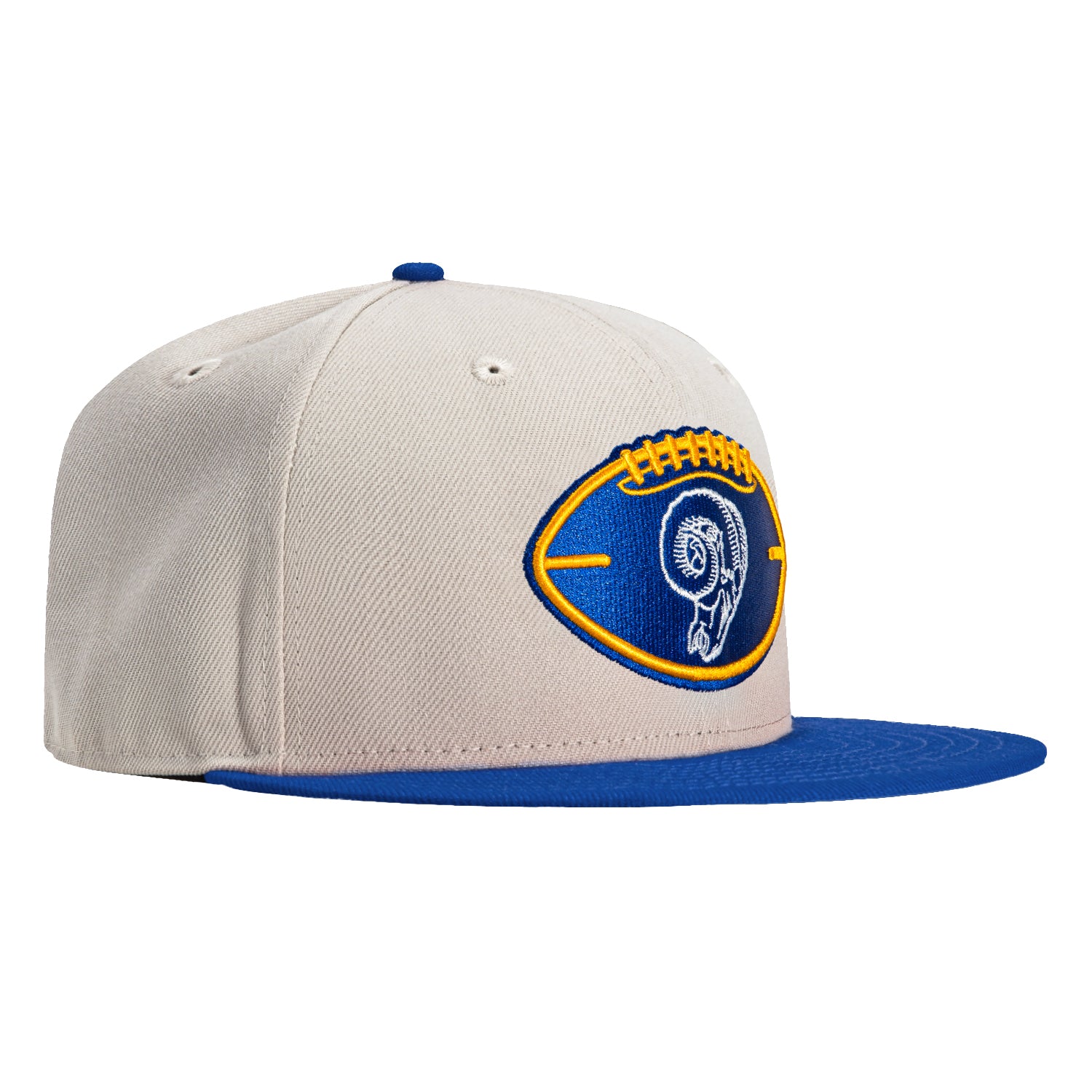 New Era 59Fifty Historic Los Angeles Rams Hat - Stone, Royal – Hat Club