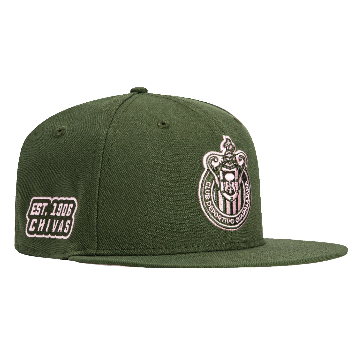 New Era 59Fifty C.D. Guadalajara Chivas Logo Patch Hat - Olive – Hat Club