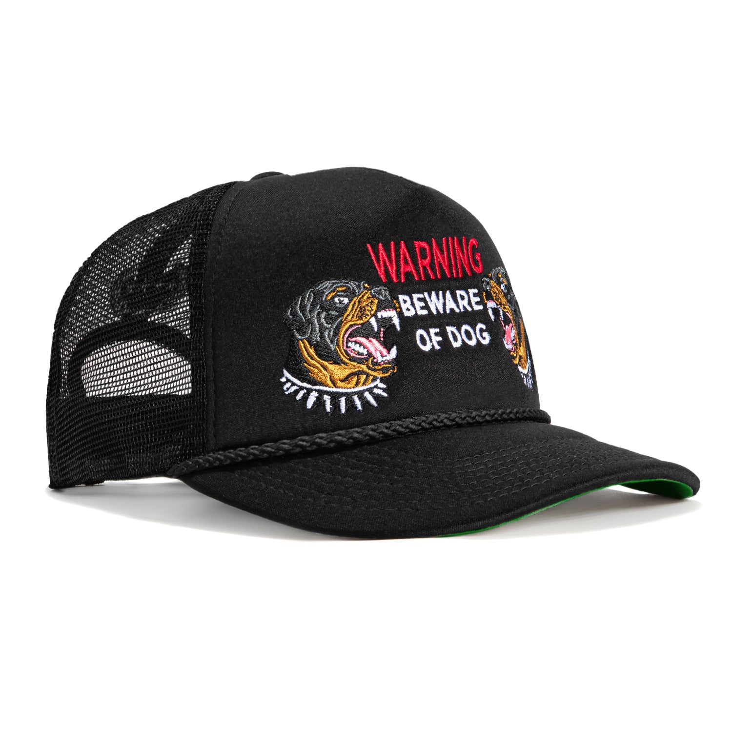 Field Grade Beware of Dog Snapback Trucker Foam Hat - Black – Hat Club