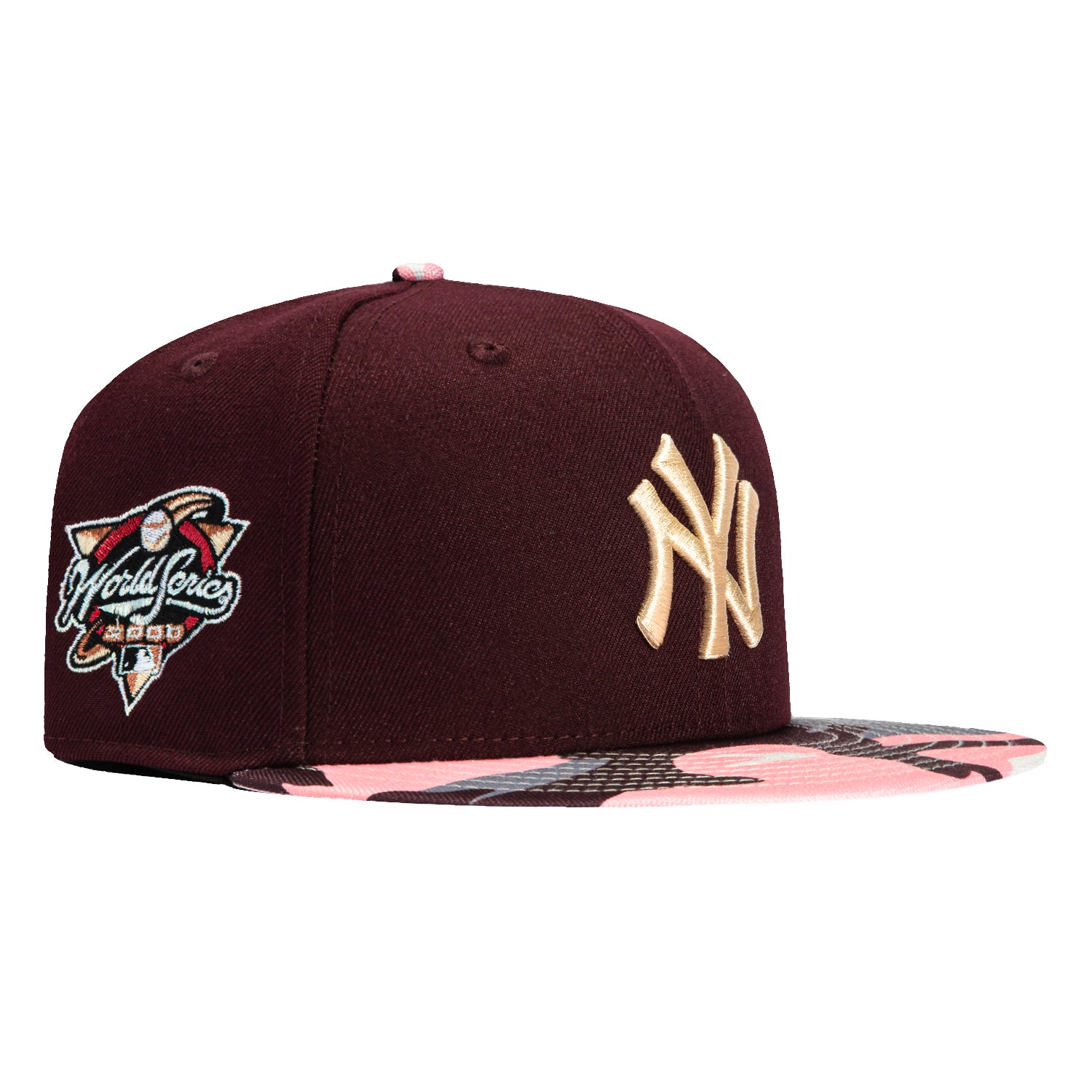 New Era 59Fifty New York Yankees 2000 World Series Patch Hat - Maroon ...