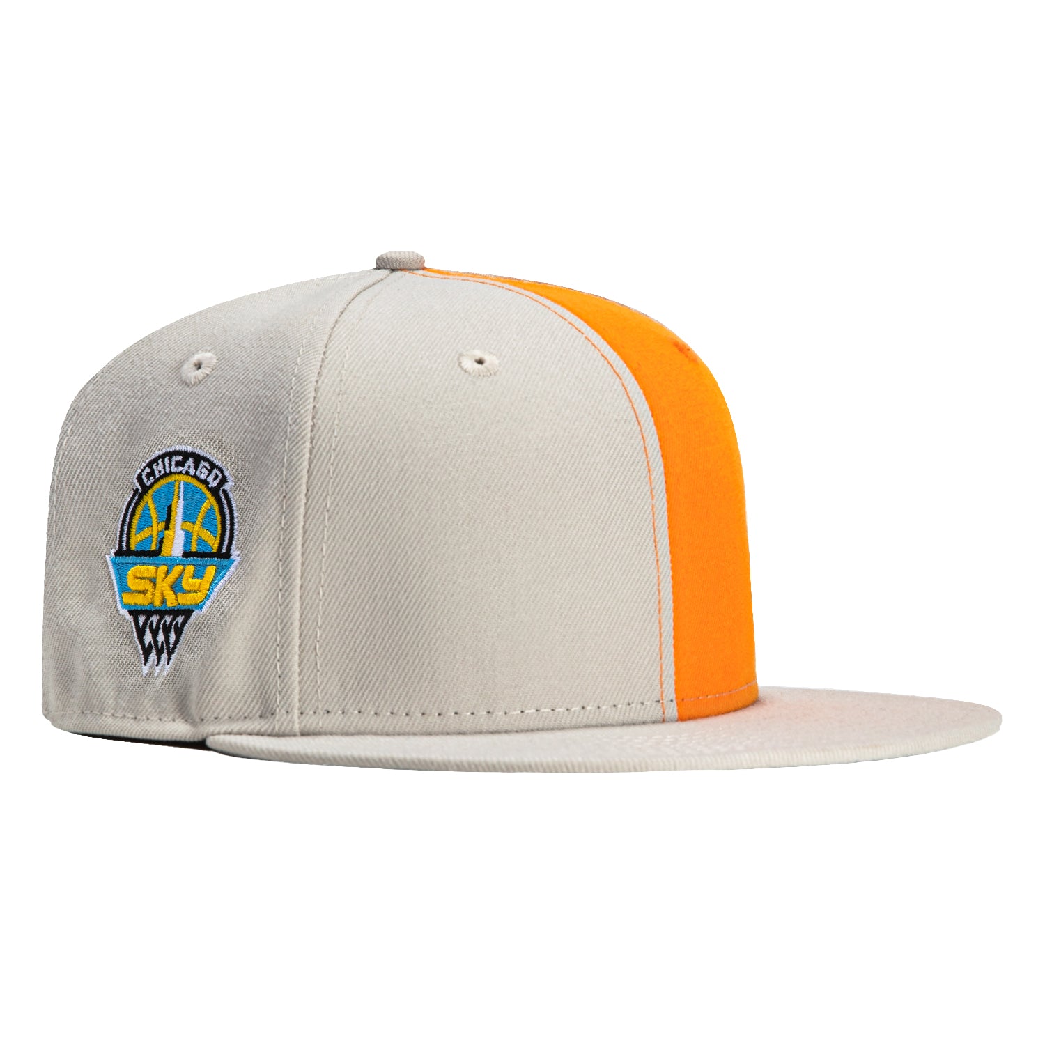 New Era 59Fifty Flaw Chicago Sky Logo Patch WNBA Logo Hat - Stone, Lig ...