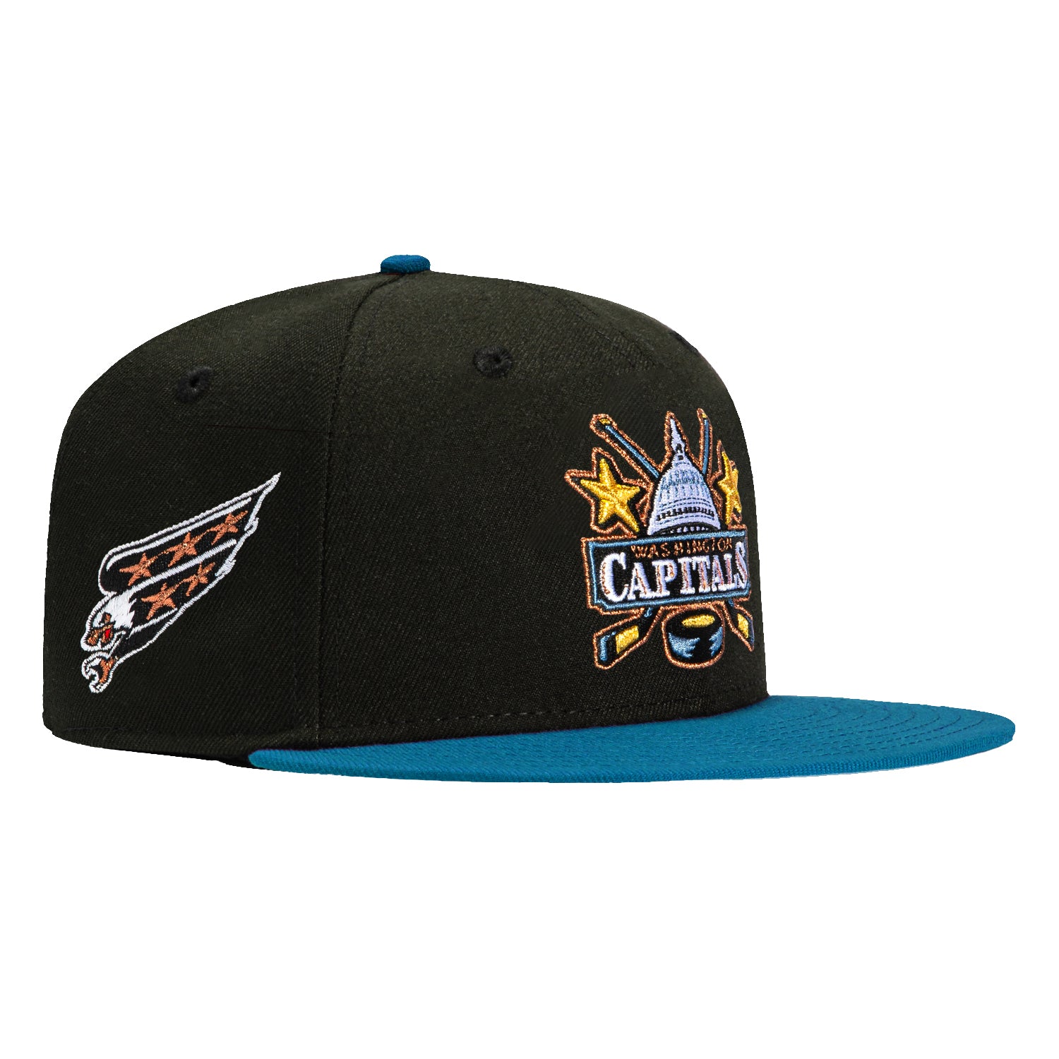 New Era 59Fifty Washington Capitals Logo Patch Hat - Black, Indigo ...