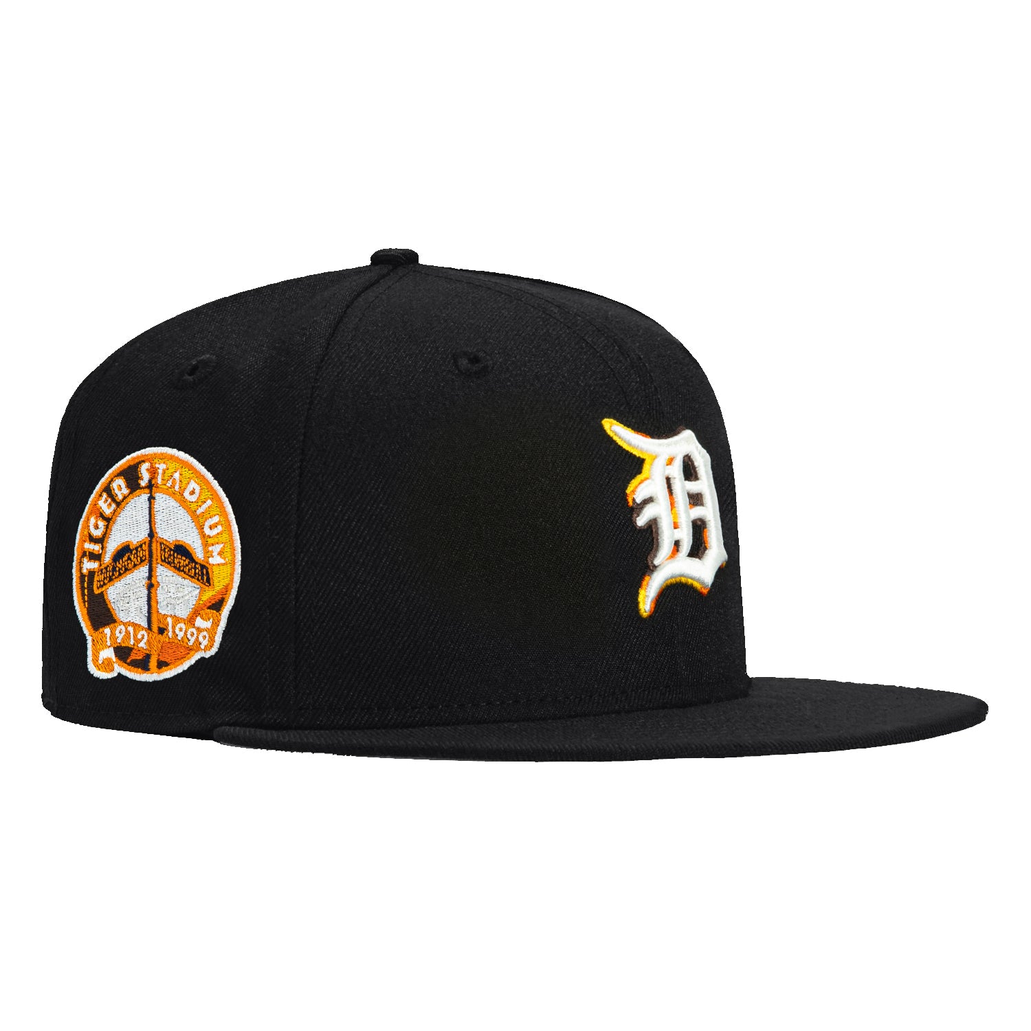 New Era 59Fifty Tortoise Shell Detroit Tigers Stadium Patch Hat - Blac ...