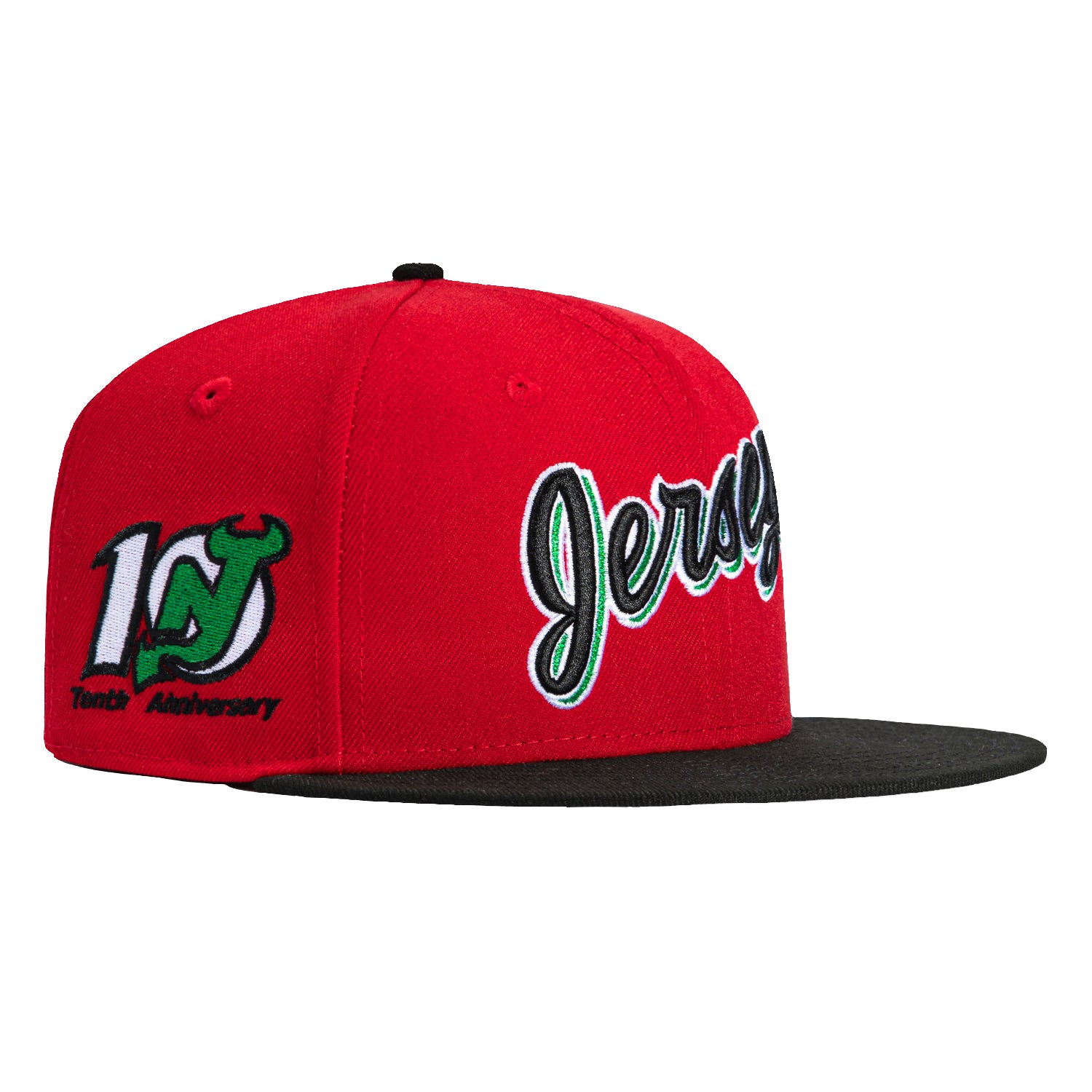 New Era 59Fifty New Jersey Devils 10th Anniversary Patch Script Hat ...