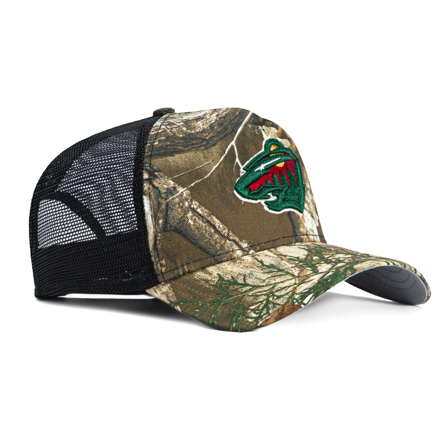 New Era 9Forty A-Frame Minnesota Wild Snapback Trucker Hat - Realtree ...
