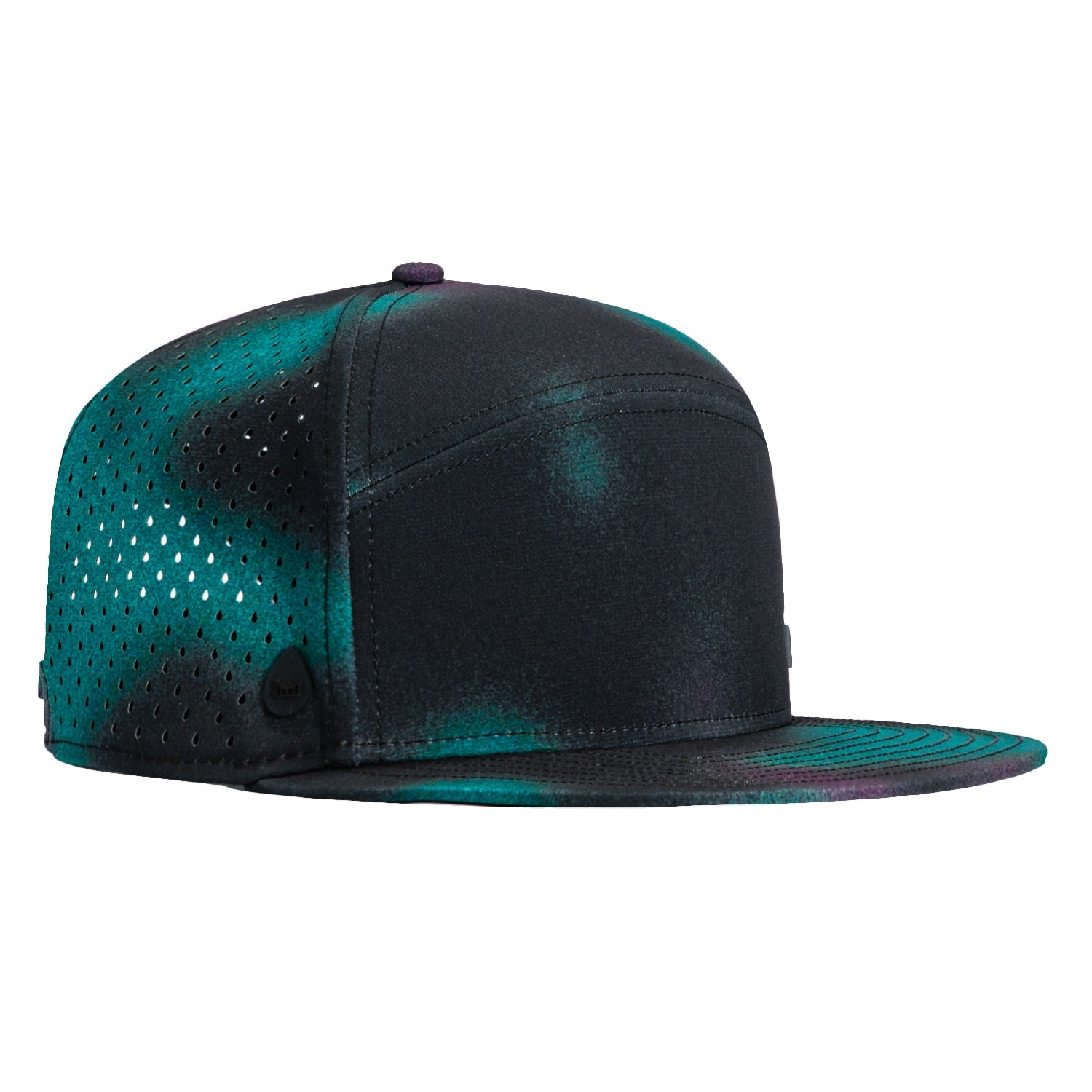 Melin Trenches Icon Hydro Aura Snapback Hat - Black , Teal – Hat Club