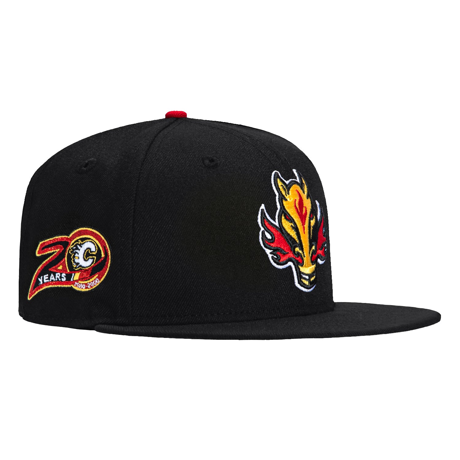 New Era 59Fifty Calgary Flames 20th Anniversary Patch Blasty Hat - Bla ...
