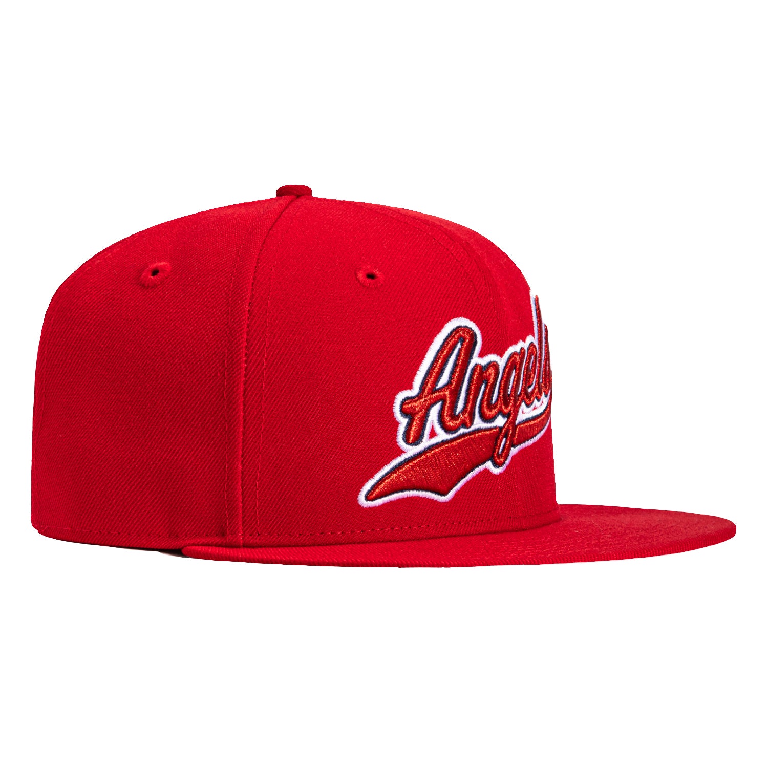 New Era 59Fifty Los Angeles Angels Script Hat - Red – Hat Club