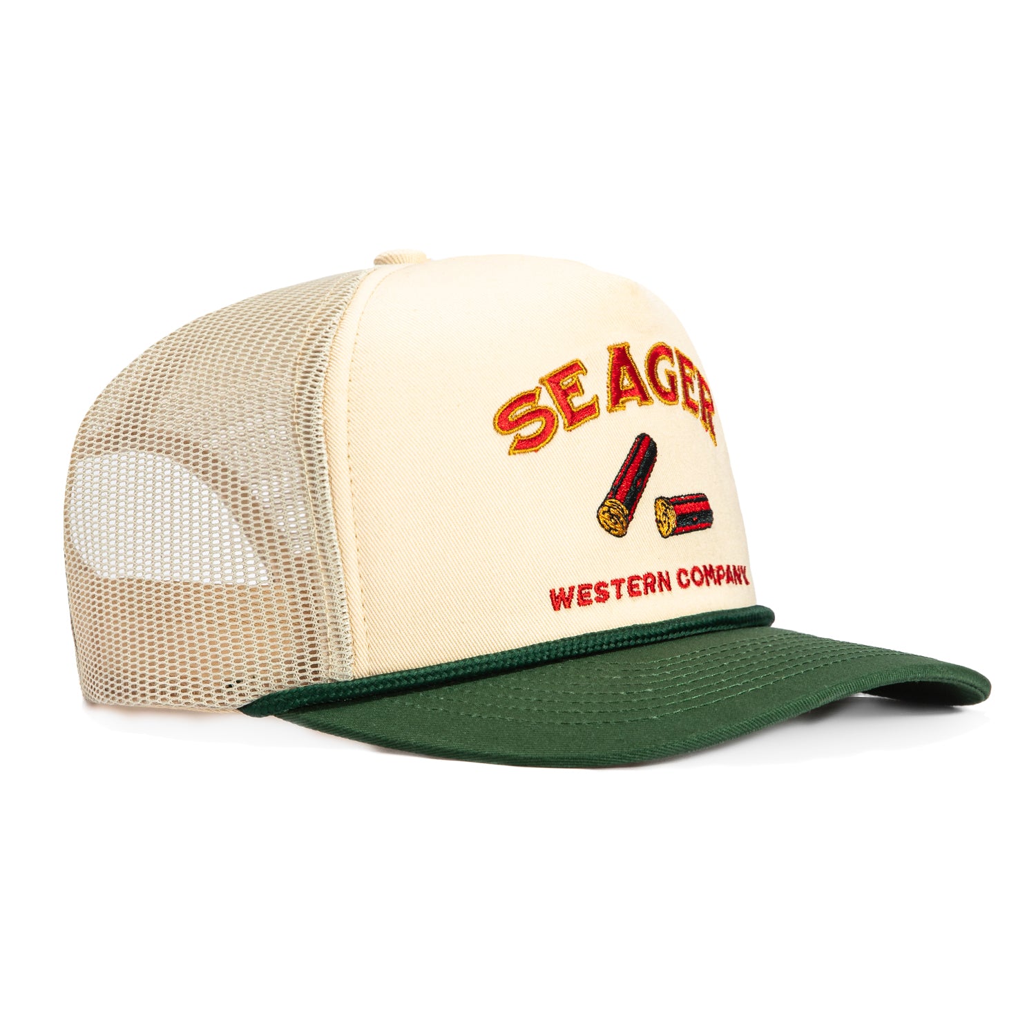 Seager Gone Hunting Snapback Foam Hat - Khaki, Green – Hat Club