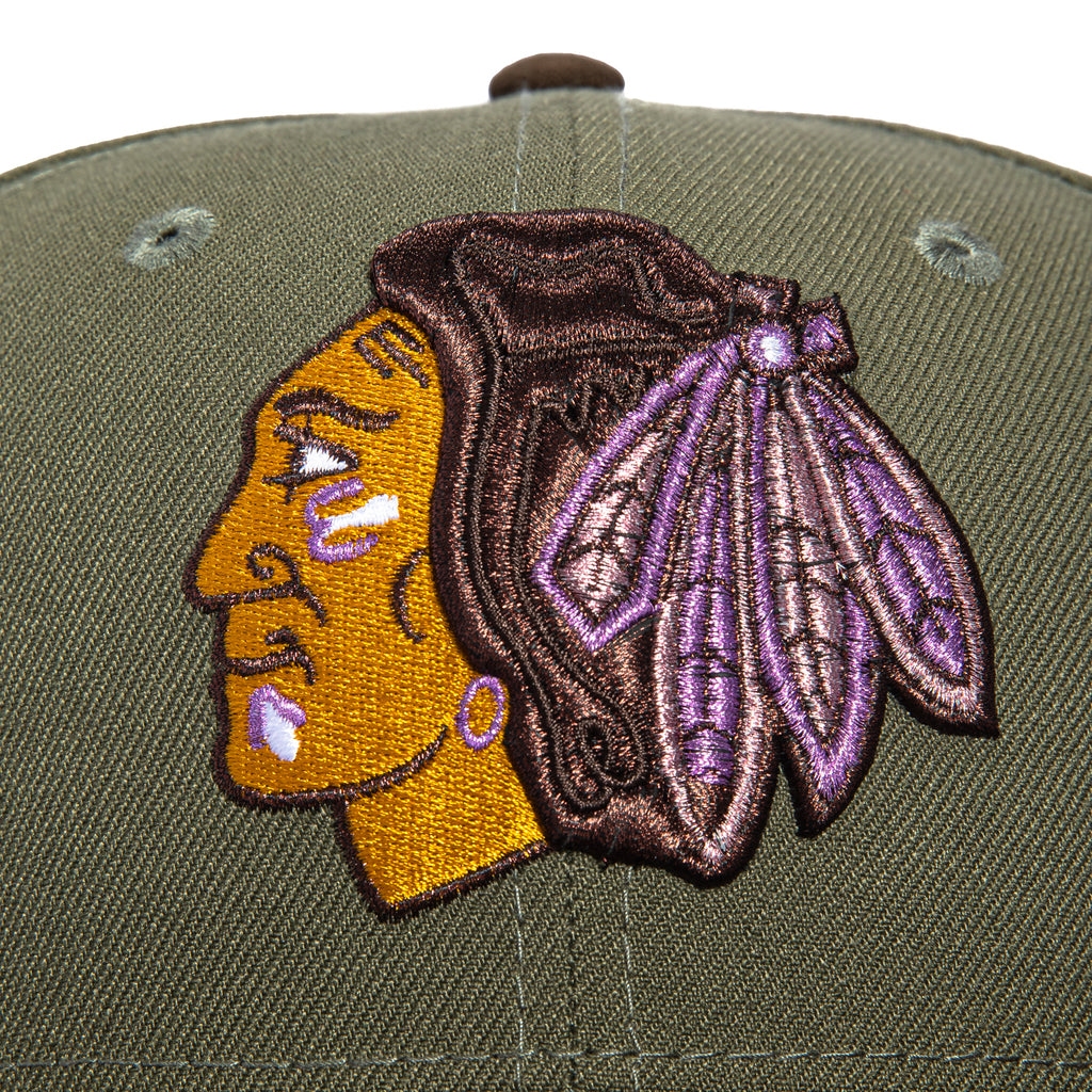 New Era 59Fifty Metallics Chicago Blackhawks Chicago Stadium Patch Hat ...