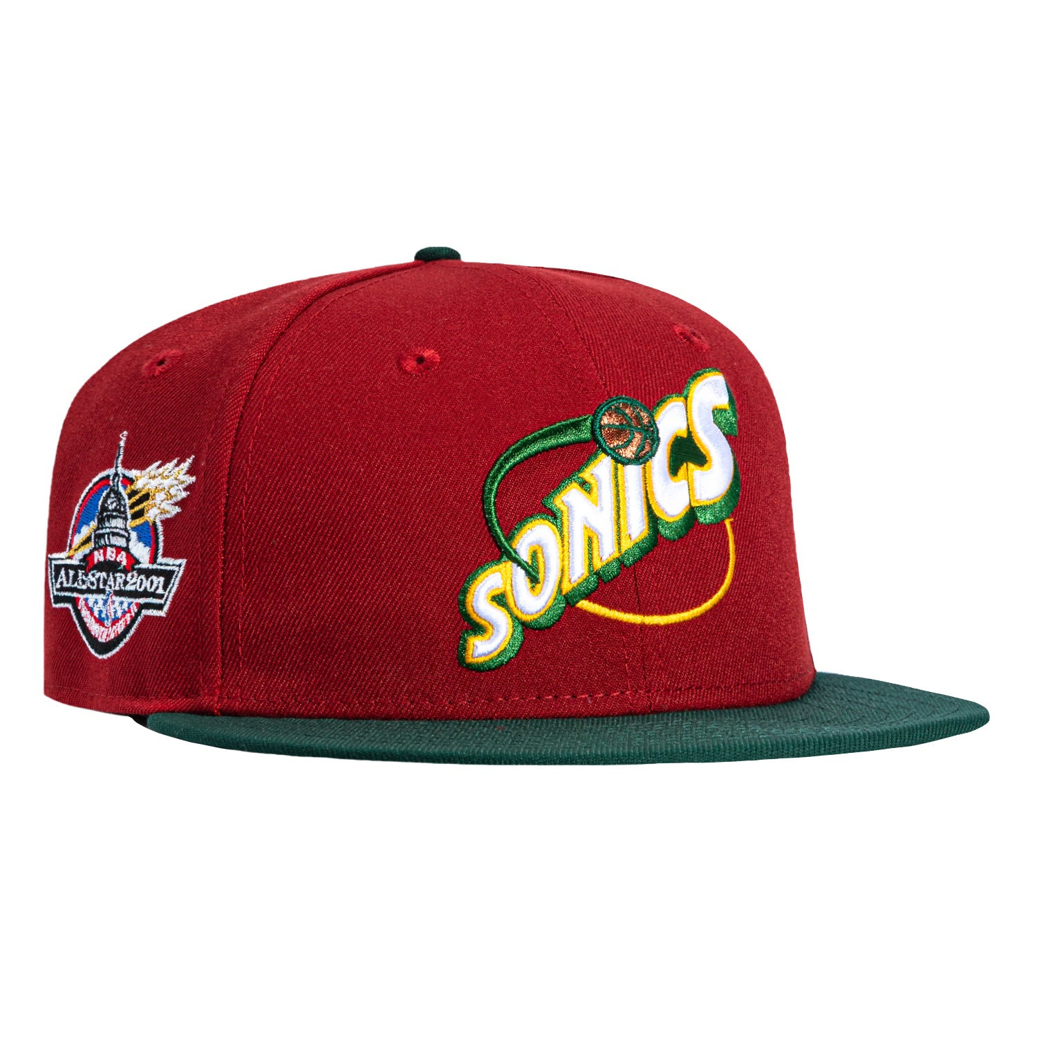New Era 59Fifty Seattle Sonics 2001 All Star Game Patch Jersey Hat - C ...