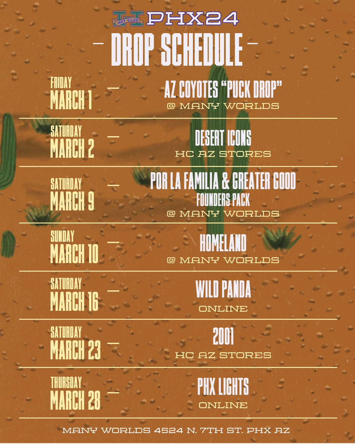 Phoenix 2024 Events – Hat Club
